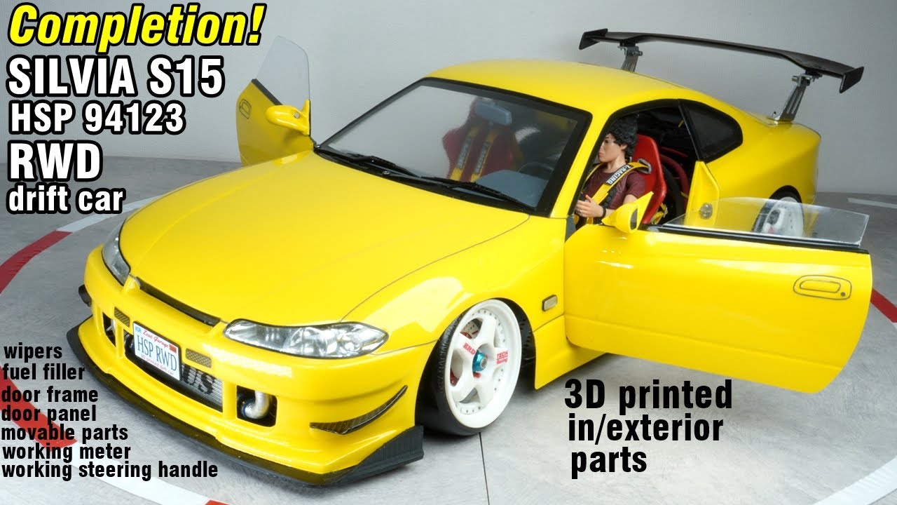 Silvia S15 drift car with HSP 94123 Flying Fish RWD conversion chassis ...