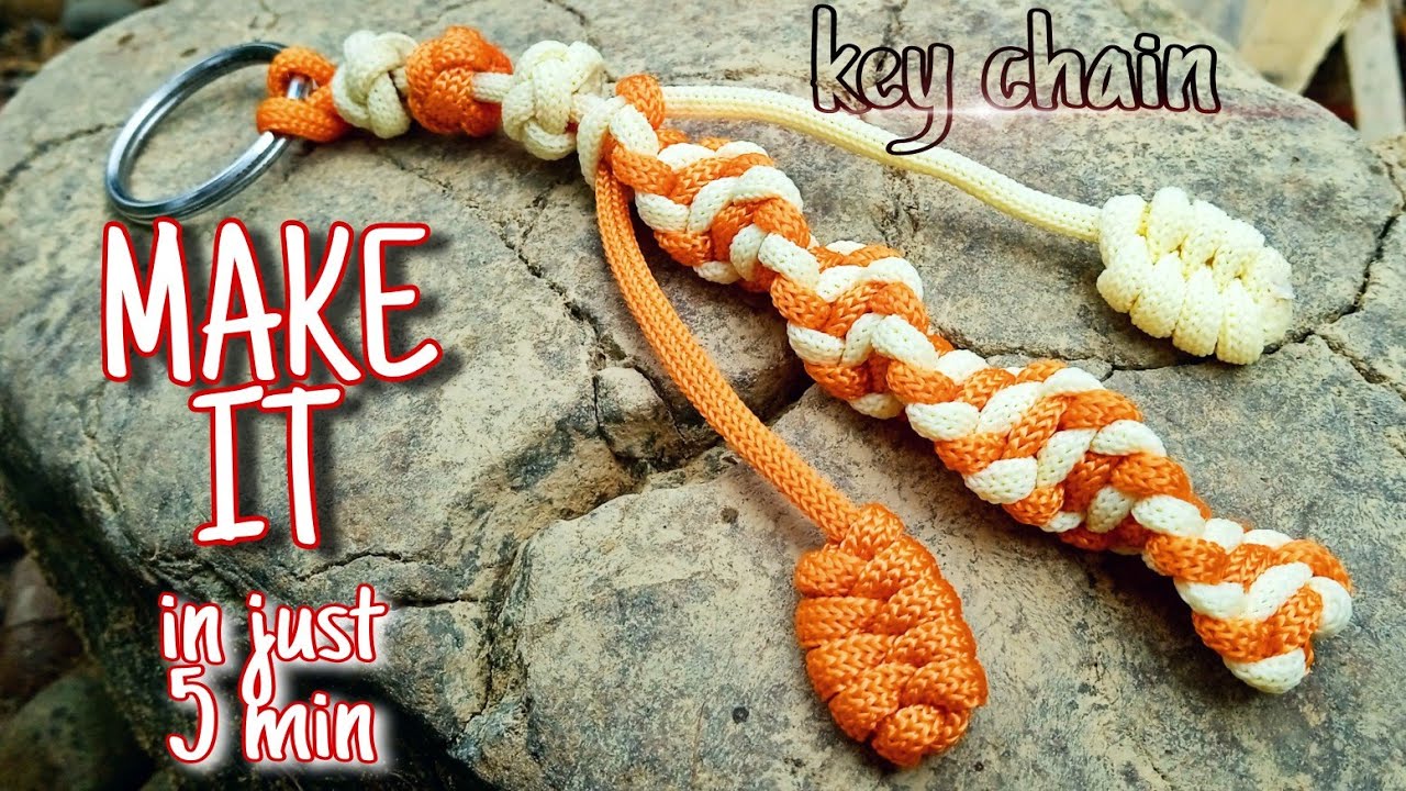 How To Make DNA Style Key Chain //Triple Degin Key Chain //Paracord ...