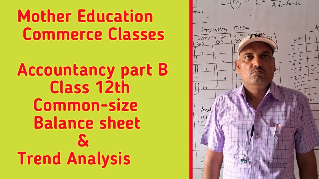 common -size balance sheet and trend analysis for class 12th BSEB and ...