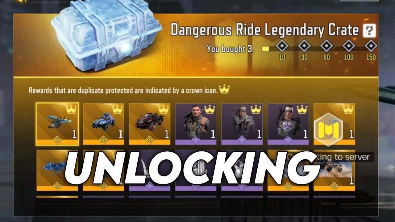 UNLOCKING DANGEROUS RIDE CRATE REWARDS LEGENDARY VEHICLES CODM SEASON ...