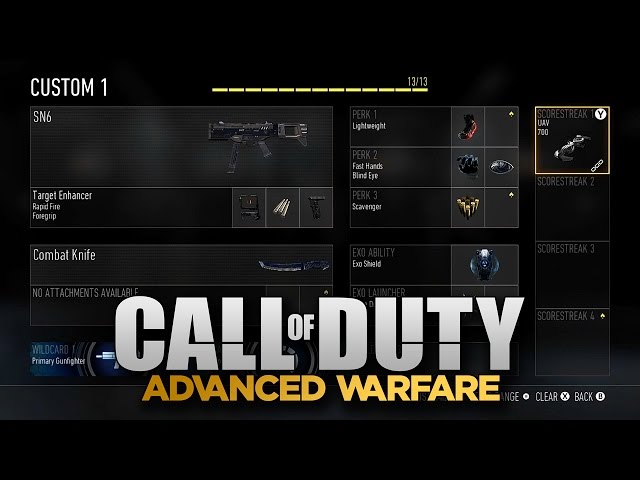 Advanced Warfare - Pick 13 Create-a-Class Setup! (Call of Duty AW Gameplay)