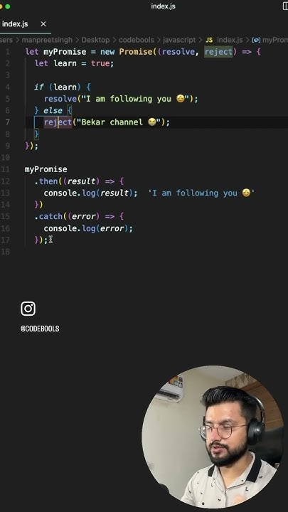 1 min mein JavaScript promise sikhte hai 🤯#javascript #promises #coding #programming # ...
