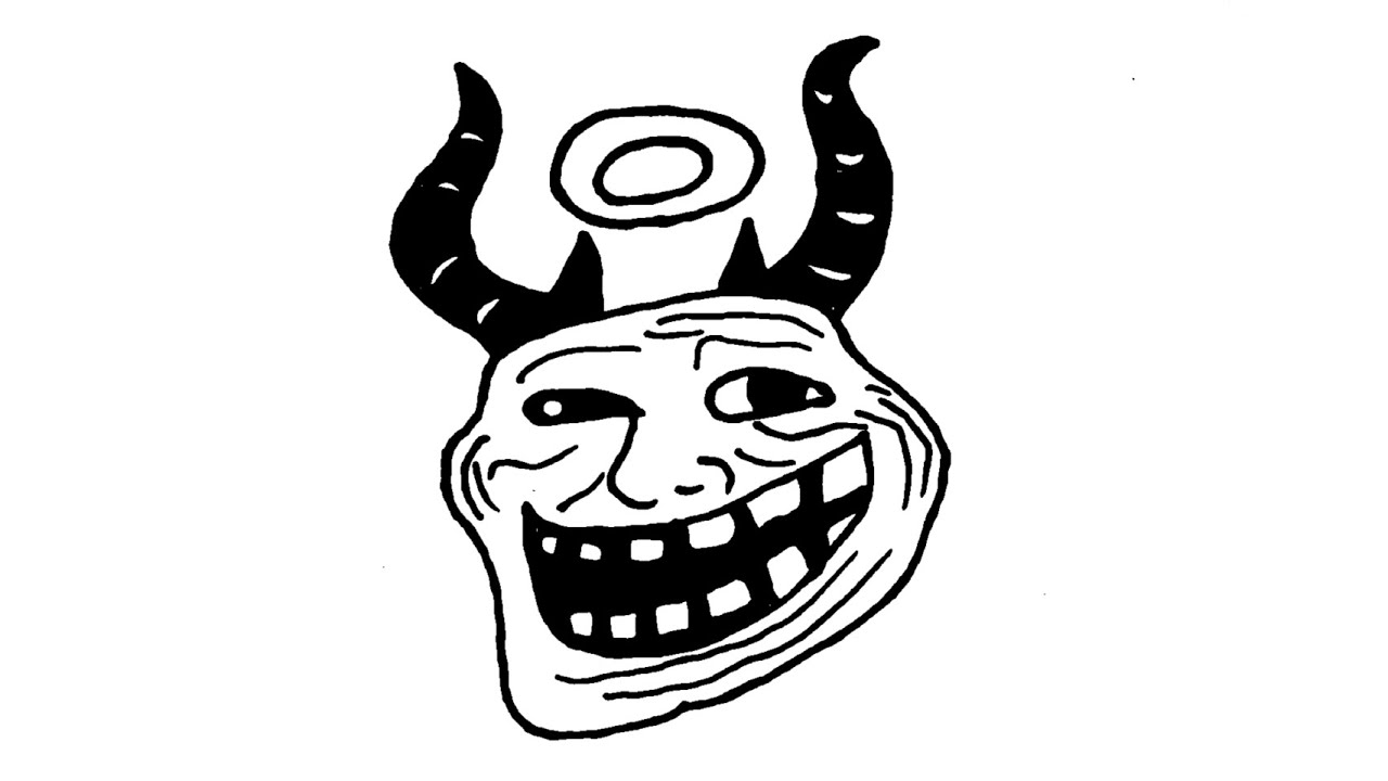 Troll Face Drawing How To Draw Troll Face Step By Step Using Just A