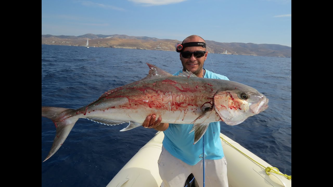Jigging for amberjacks (Jigging για μαγιάτικα) Saltiga 4500H & Maria ...