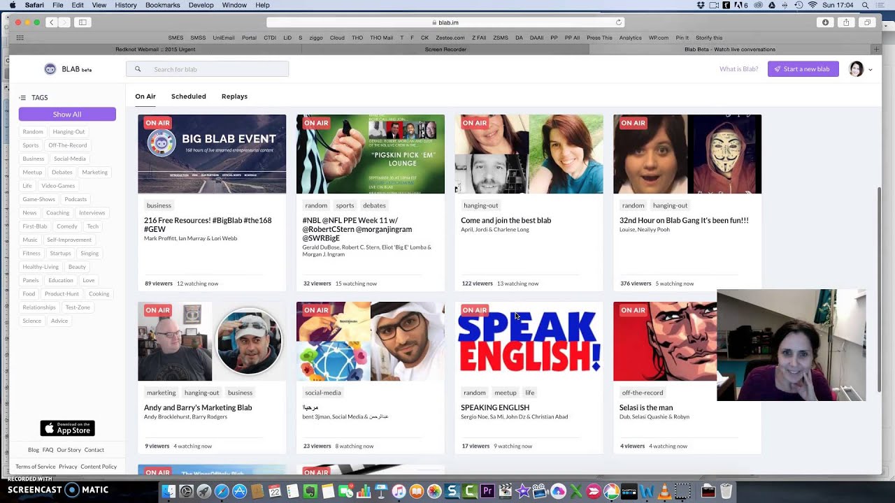Trying out #blab for the first time - YouTube