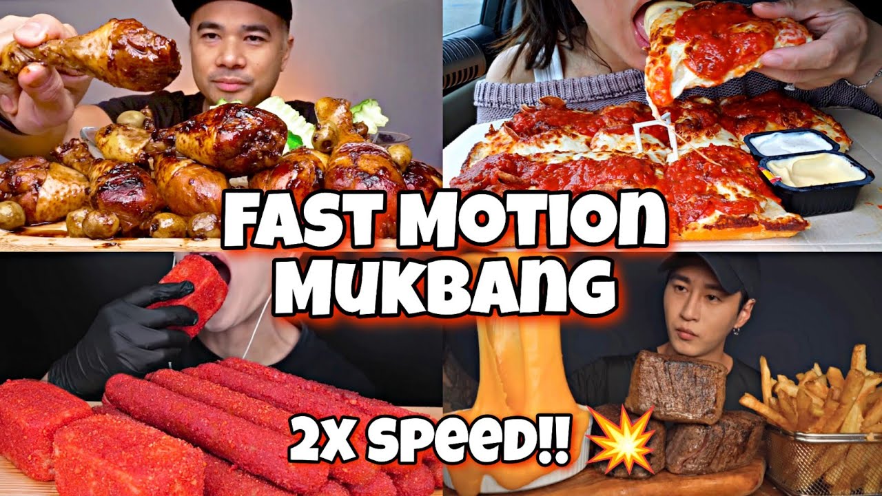 2x Speed!! 💥 ASMR Fast Motion Mukbang Eating Compilations.Fast Food ...