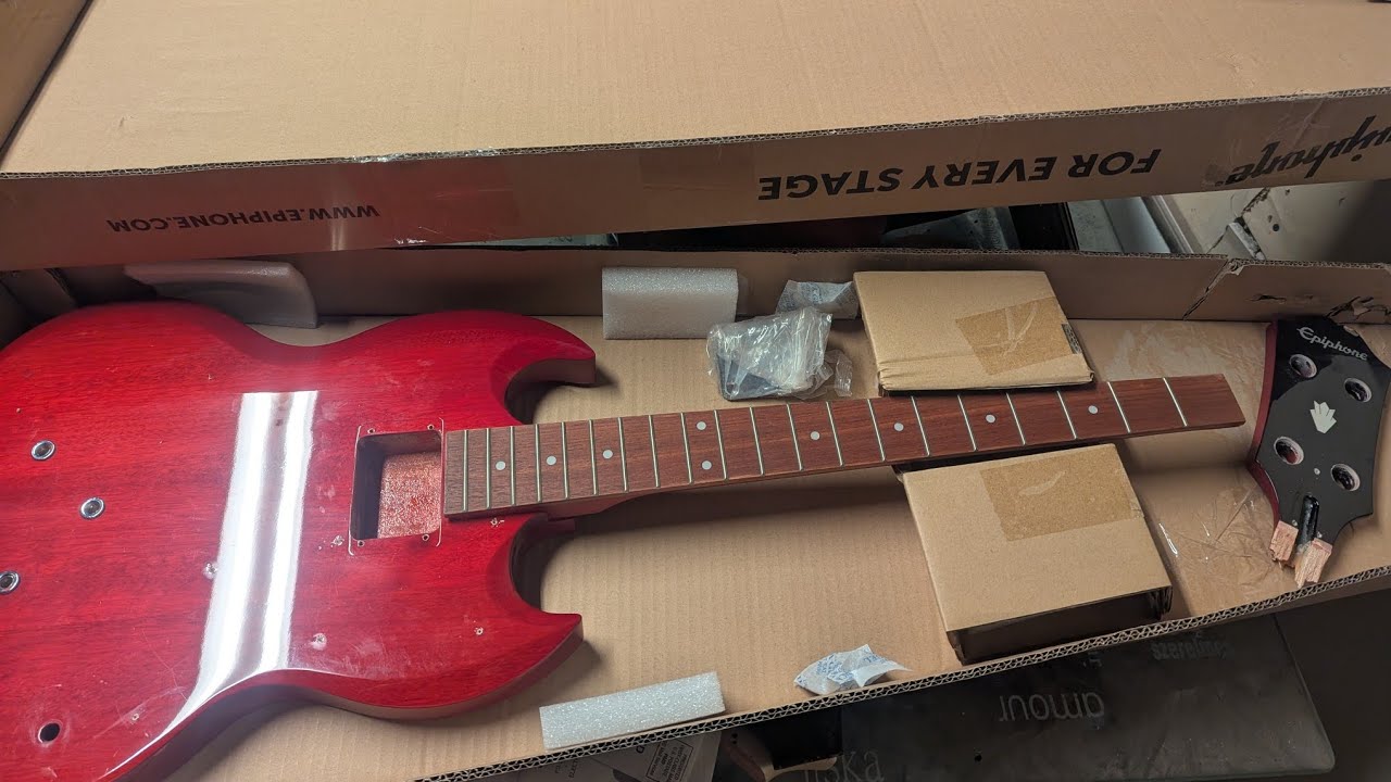 My other son's new Bass. SG Bass epiphone Project complete - YouTube