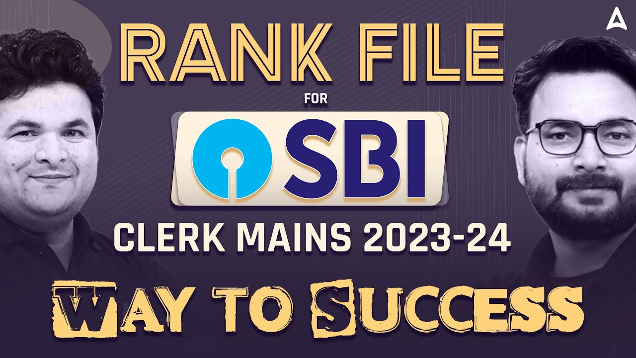 Rank File for SBI Clerk Mains 2023-24 | Way to Success | Adda247 - YouTube