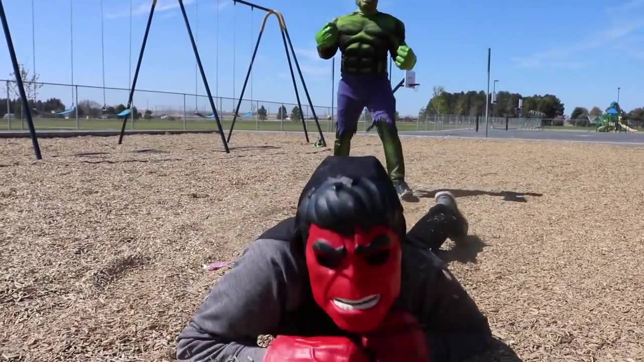 01 Green Hulk vs Red Hulk Real Life Superhero Movie - YouTube