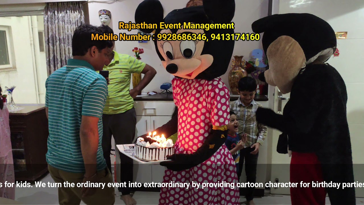 Cartoon Character For Birthday Party - YouTube