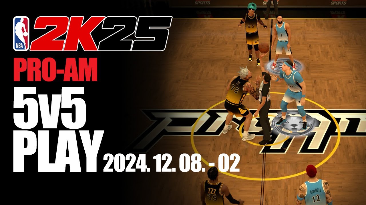 [NBA 2K25 PC] Pro-Am 5v5 Play, 평판 2배 주말 이벤트 프로암 5대5 랜덤 매칭 플레이 02 (2024 ...
