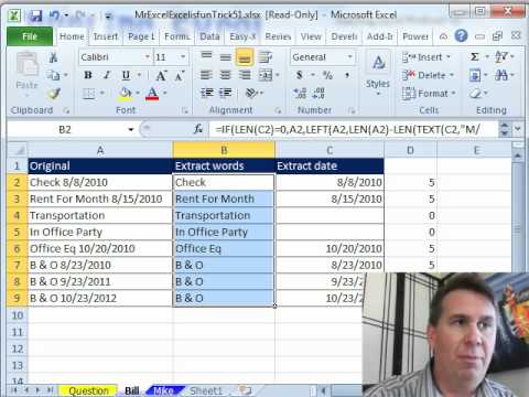 Mr Excel & excelisfun Trick 51: Extract Dates from Cell With Dates and ...