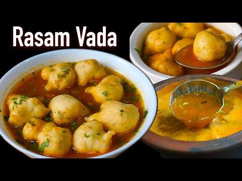 Rasam vada | rasam vada recipe | South Indian rasam vada | tomato rasam vadai | Udupi style rasam