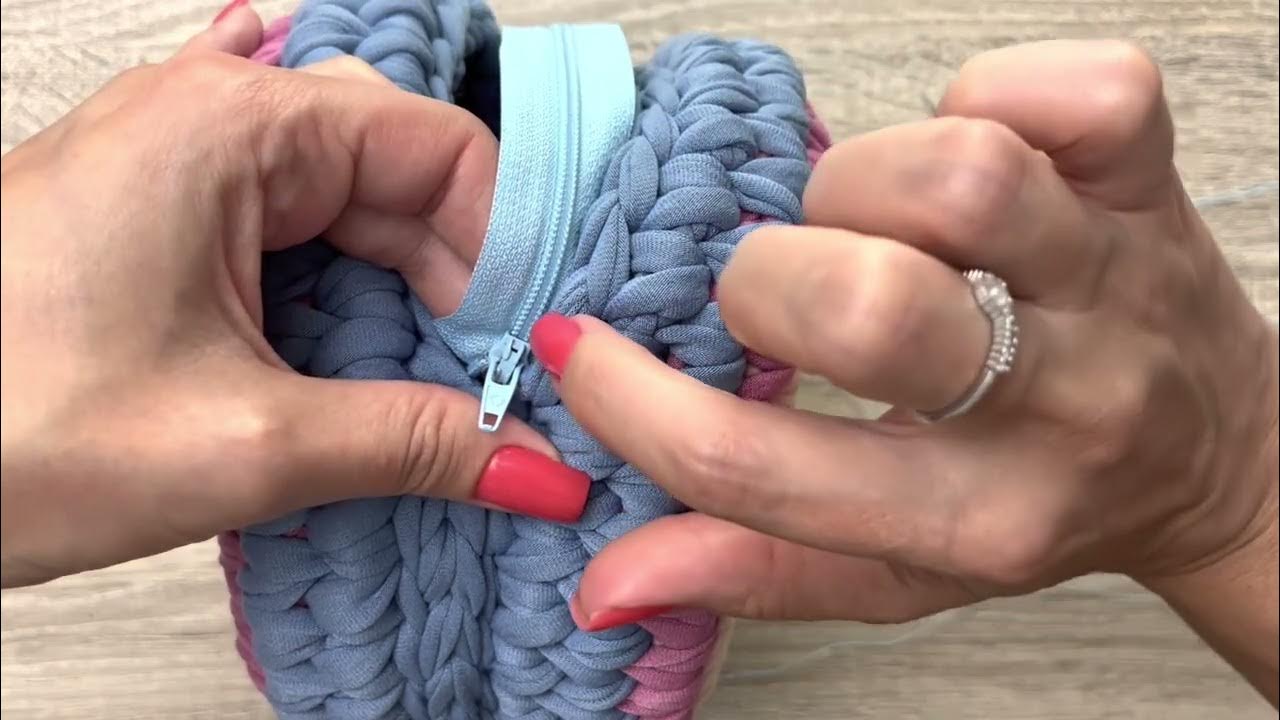 Como Colocar Zíper Em Bolsas De Crochê Com Fio De Malha Colocação De