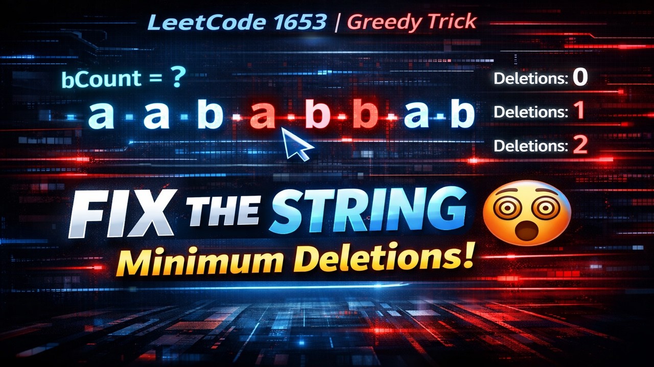 LeetCode 1653 Explained | Minimum Deletions to Make String Balanced ...