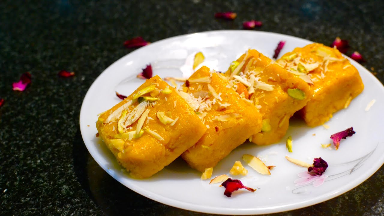 Mango Barfi Recipe - YouTube