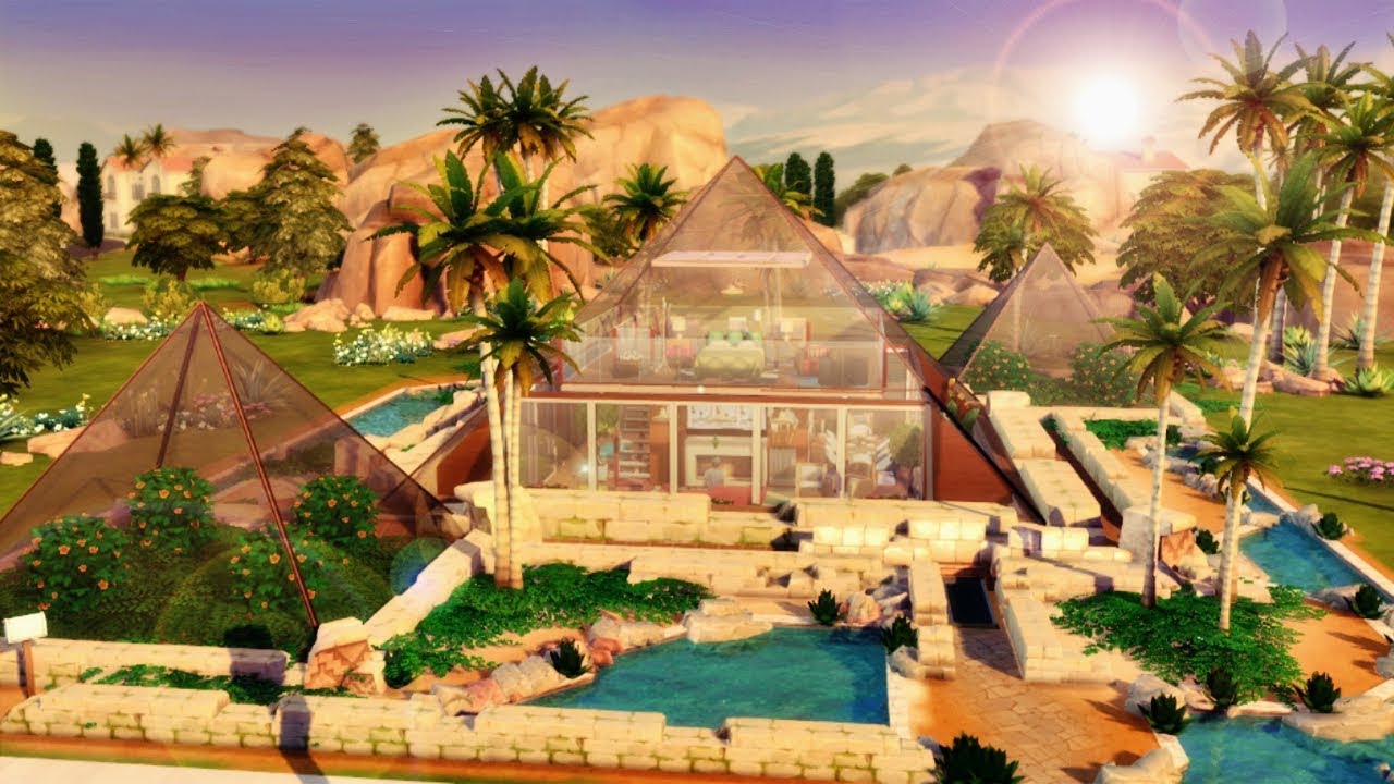 CASA PIRÂMIDE DE VIDRO (Glass House Pyramid) │The Sims 4 (Speed Build ...
