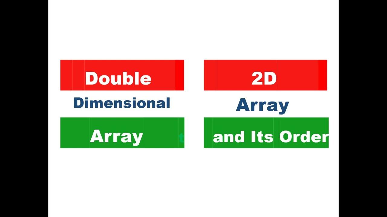 Difference between Row Major Order and Column Major Order - YouTube