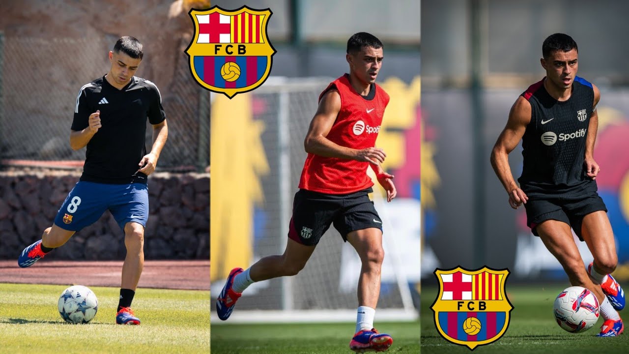 💥🤩 Pedri is back in training.💙 ️ He did part of the training today ...