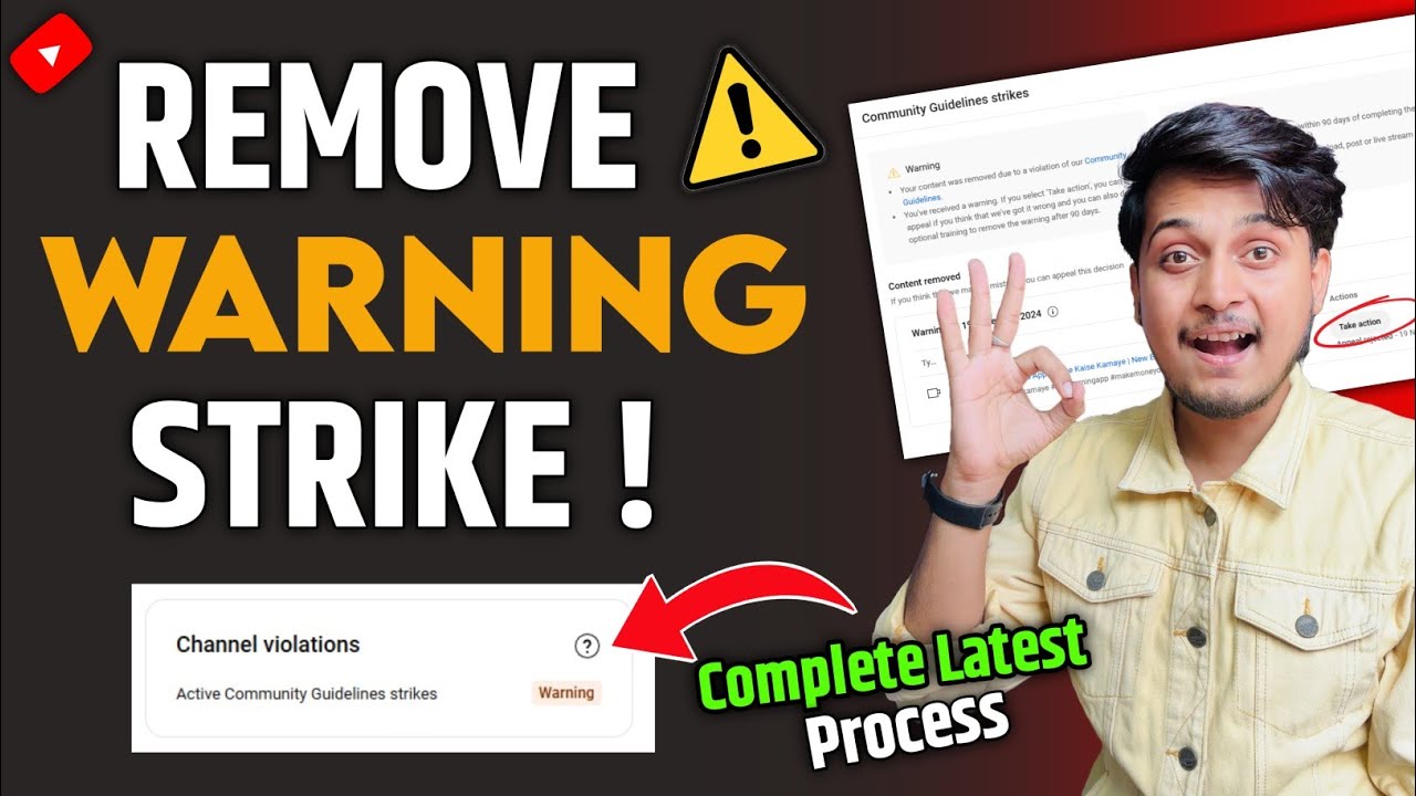YouTube Warning Strike | Community Guidelines Warning YouTube | How To ...