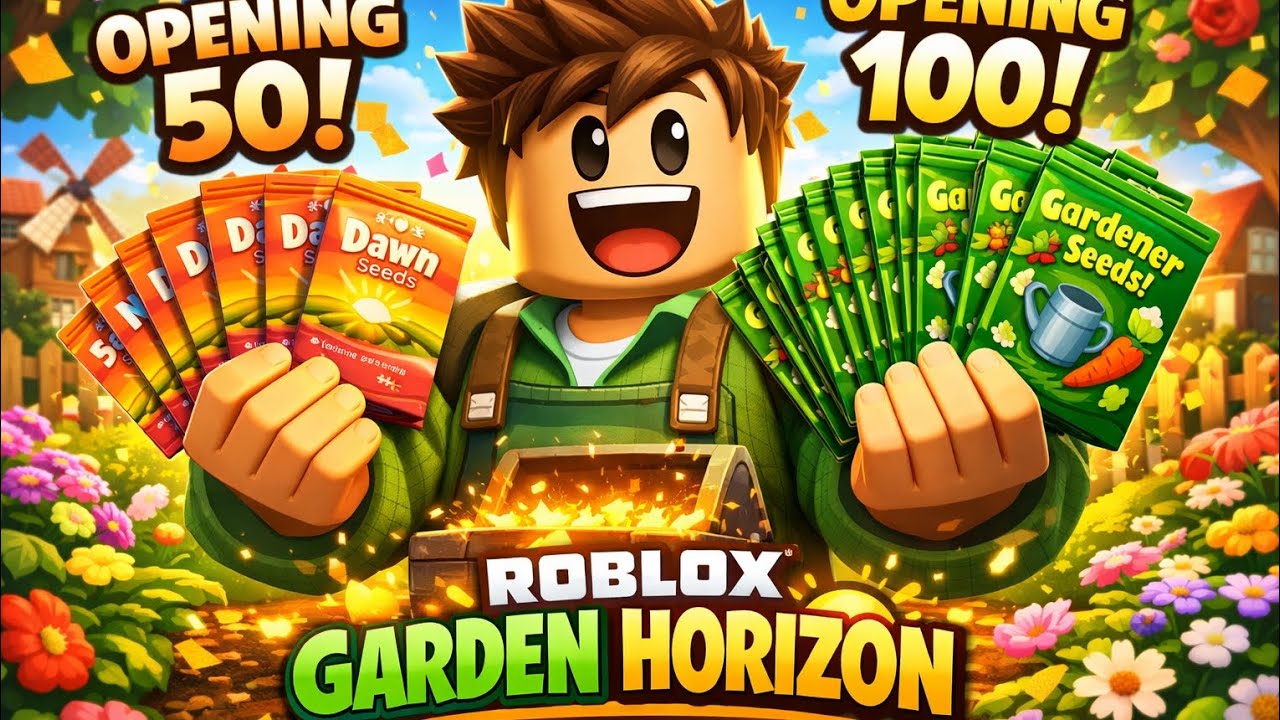 OPENING 100! 😱 F2P SEED PACK IN ROBLOX!! ( GARDEN HORIZON ) - YouTube