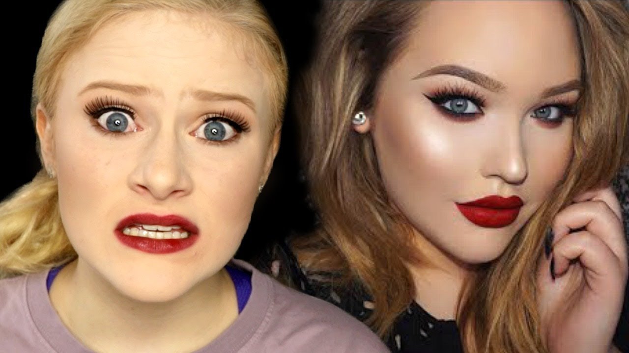 I TRIED FOLLOWING A NIKKIETUTORIALS MAKEUP TUTORIAL! - YouTube