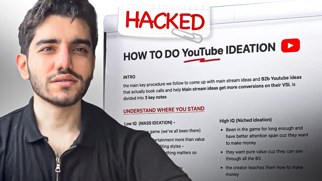 How to do youtube ideation that books you $20-$40k worth of calls (Live Results) - YouTube