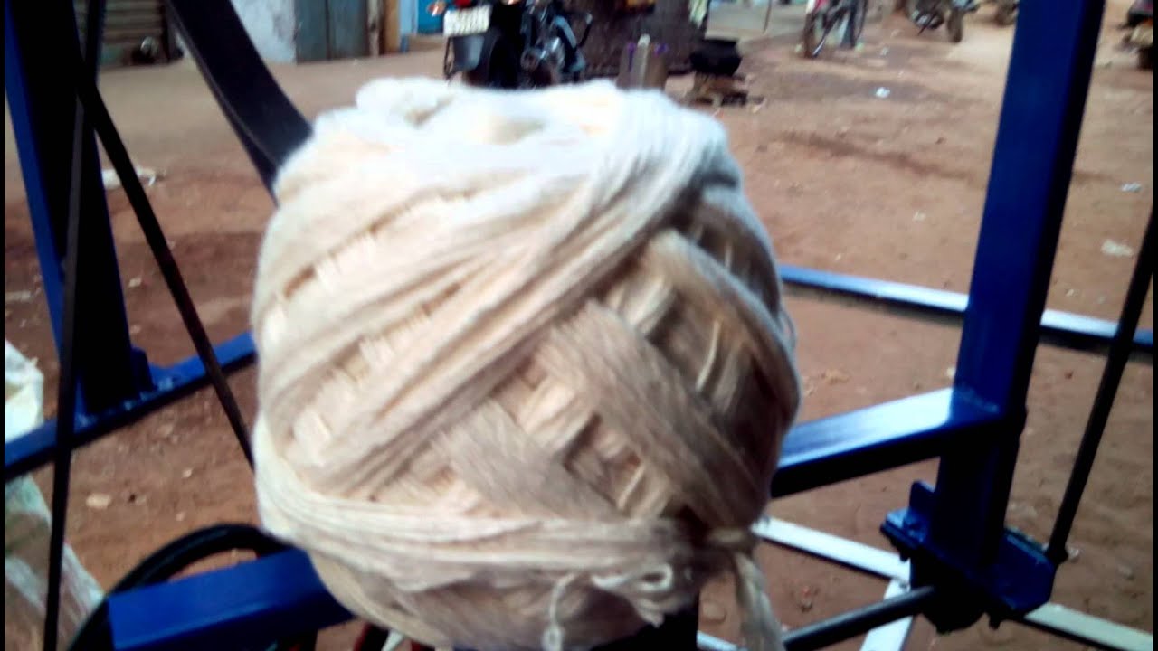 Cotton Ball winding machine - YouTube