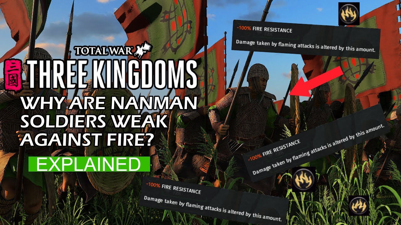 Why are Nanman Soldiers Weak Against Fire? Explained | Total War: Three ...
