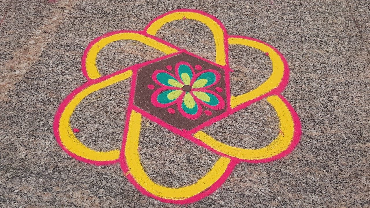 Saturday kolam |3d rangoli |kolam |simple rangoli |p square rangoli ...