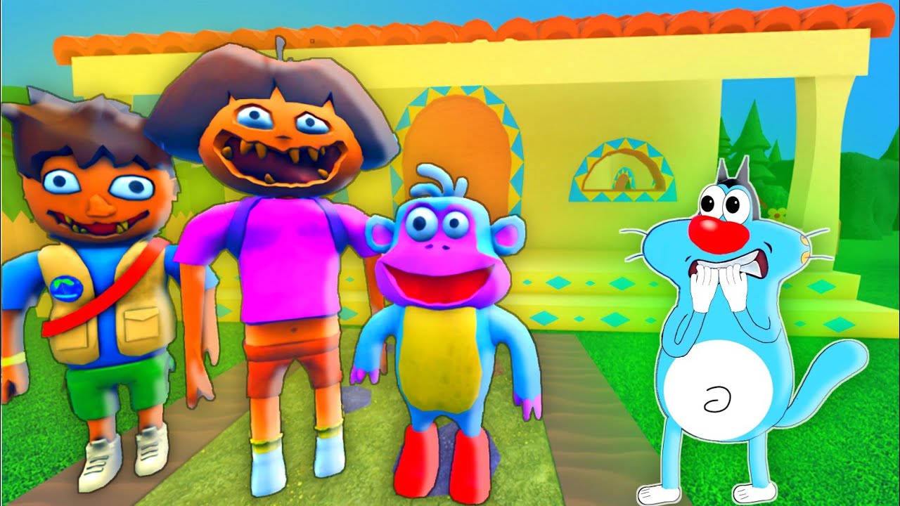 Oggy Meets Dora and Her Friends | Hungry Dora in Roblox With Oggy and ...