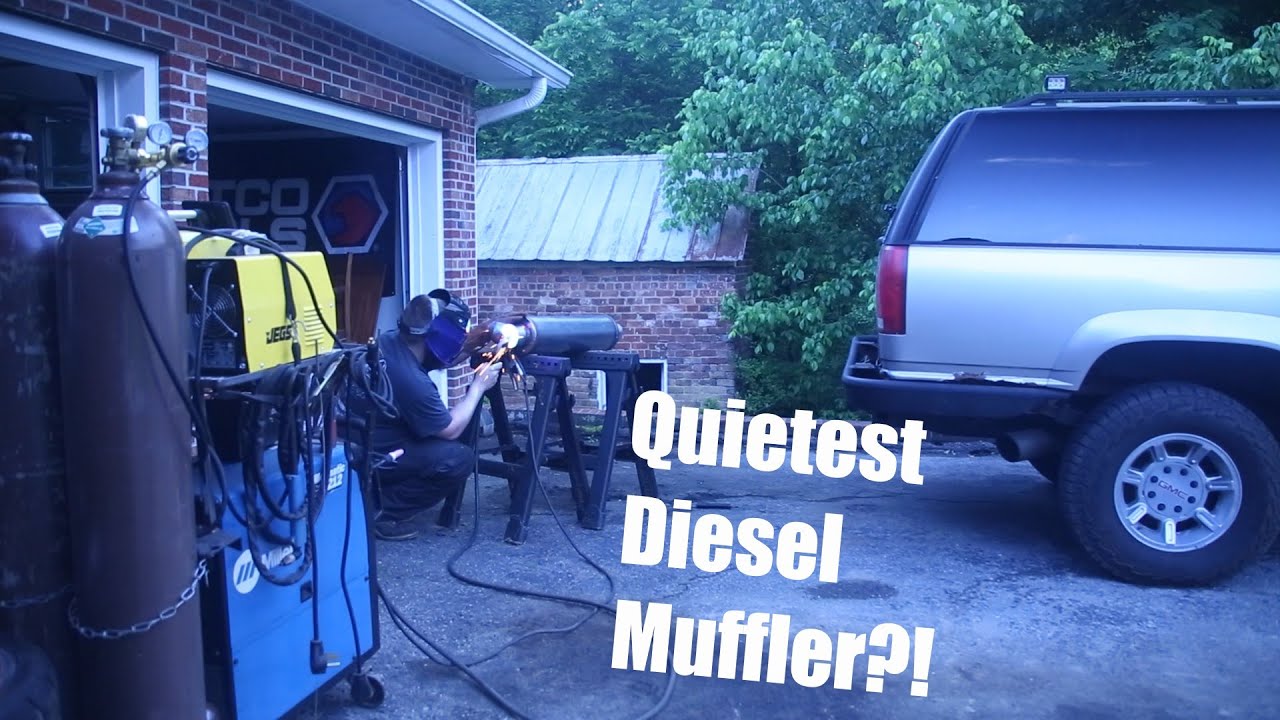 The QUIETEST Free-Flowing Diesel Muffler?! DIY! - YouTube