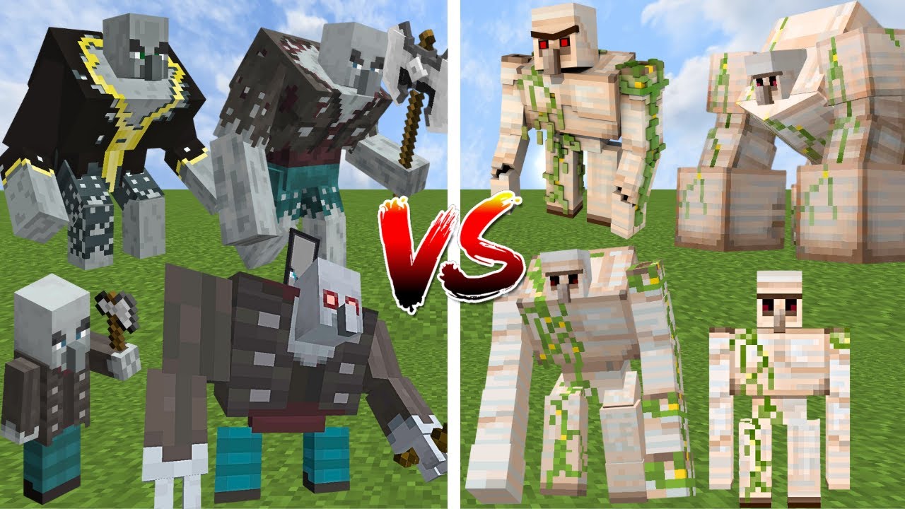 IRON GOLEM vs ILLAGER AT EVERY AGE | Minecraft Mob Battle - YouTube