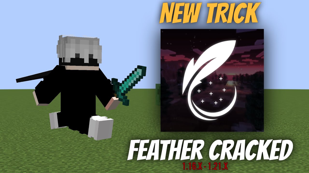 Minecraft Feather Cracked New Trik (Permanent) - YouTube