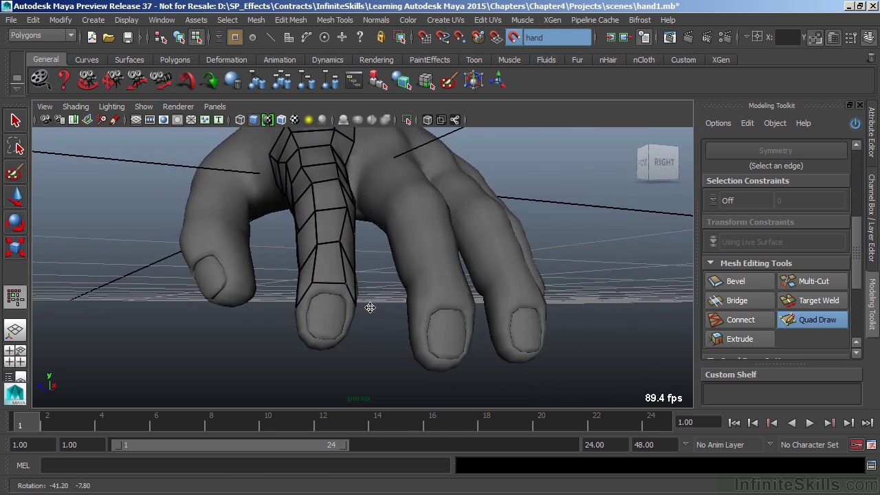 Maya Tutorial 04 15 Quad Draw - YouTube