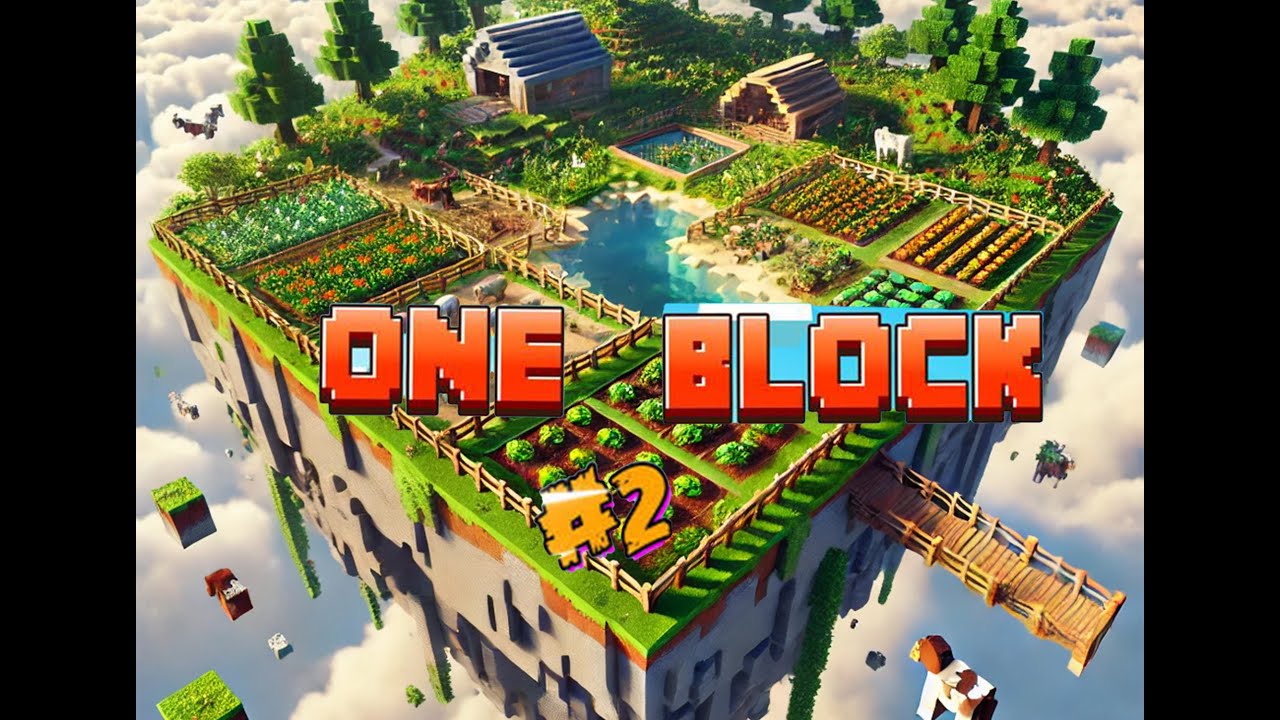 minecraft one block i make a animal and tree farm in minecraft - YouTube