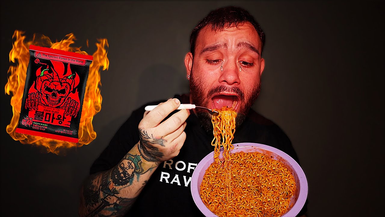 Eating The Devil Of Fire Korean SPICIEST Noodles! - YouTube