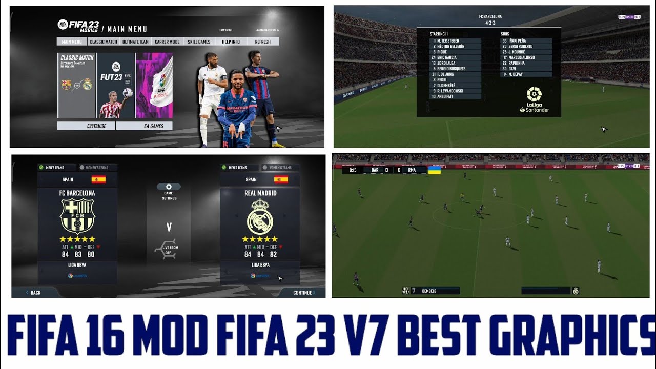 FIFA 16 MOD FIFA 23 LA LIGA (APK+OBB+DATA) New Update Transfer, Kits ...