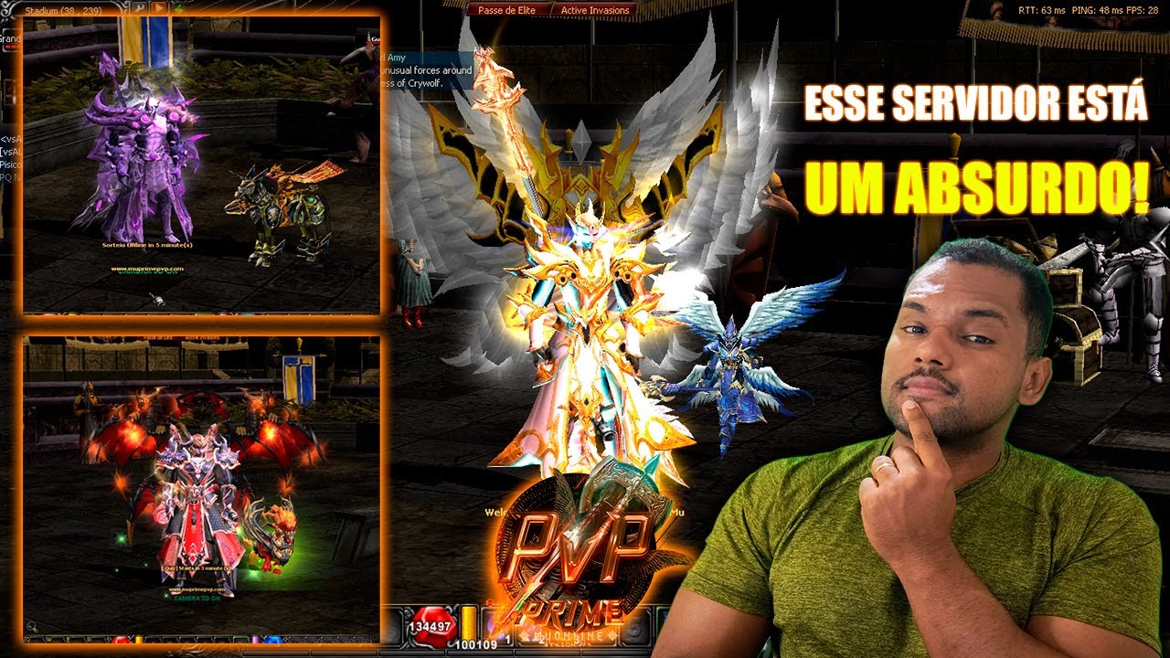 MU PRIME PVP - OS ITENS DESSE SERIVDOR É UM DESACATO! E HOJE TEM ...