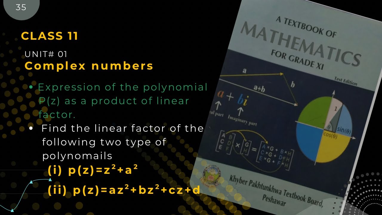 Complex numbers// Expression polynomial as a product of linear factor ...