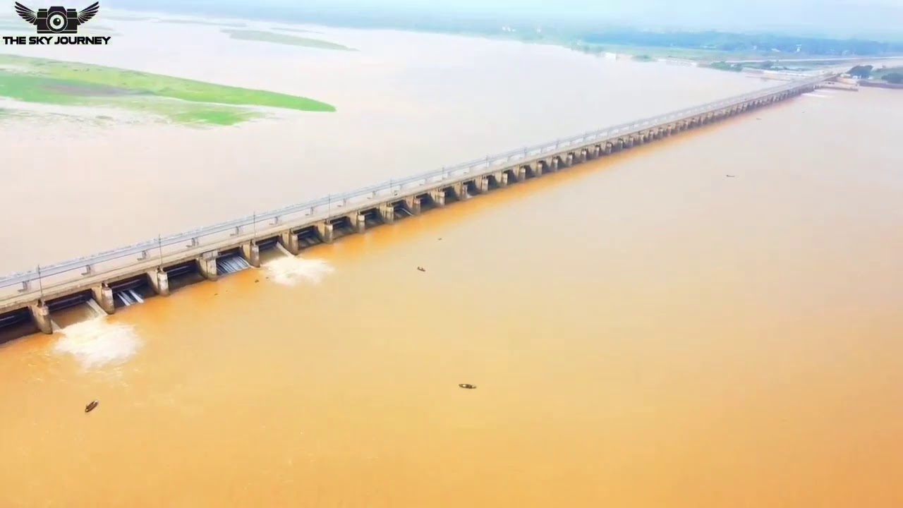 Aerial view of Indrapuri Barrage ( the lifeline of South-West Bihar for ...