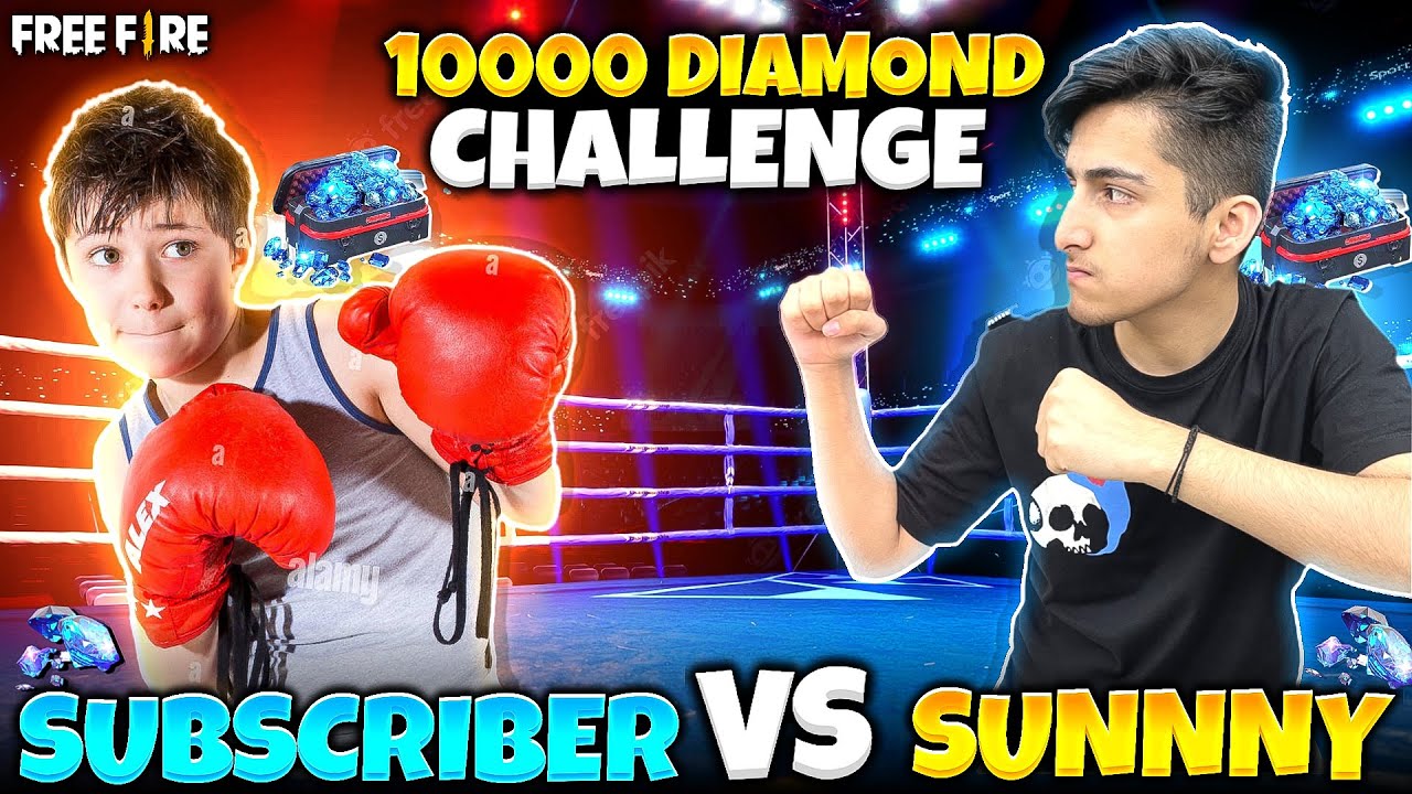 Me Vs 4 Subscriber 10000 Diamond💎Challenge 1 Vs 4 - Garena Free Fire ...