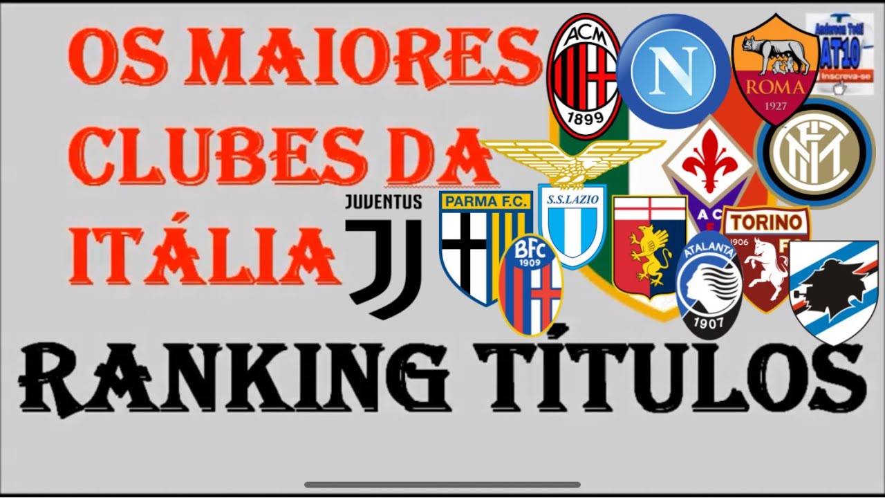 Os Maiores Times da Itália (Atualizado Dez-2019) - Ranking Títulos ...