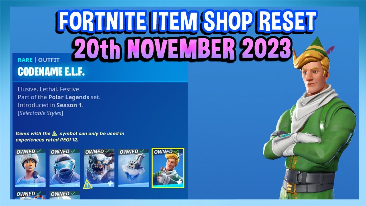 CODENAME E.L.F + POLAR LEGENDS PACK IS BACK! (Fortnite Item Shop Reset ...