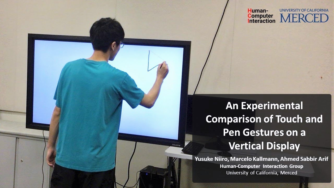Comparison of Touch and Pen Gestures on a Vertical Display - YouTube