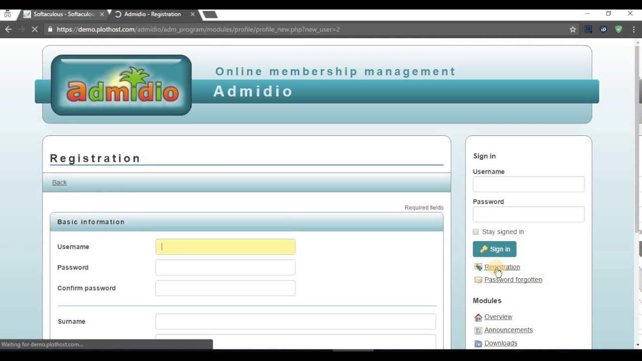 How to install Admidio from cPanel with Softaculous - YouTube