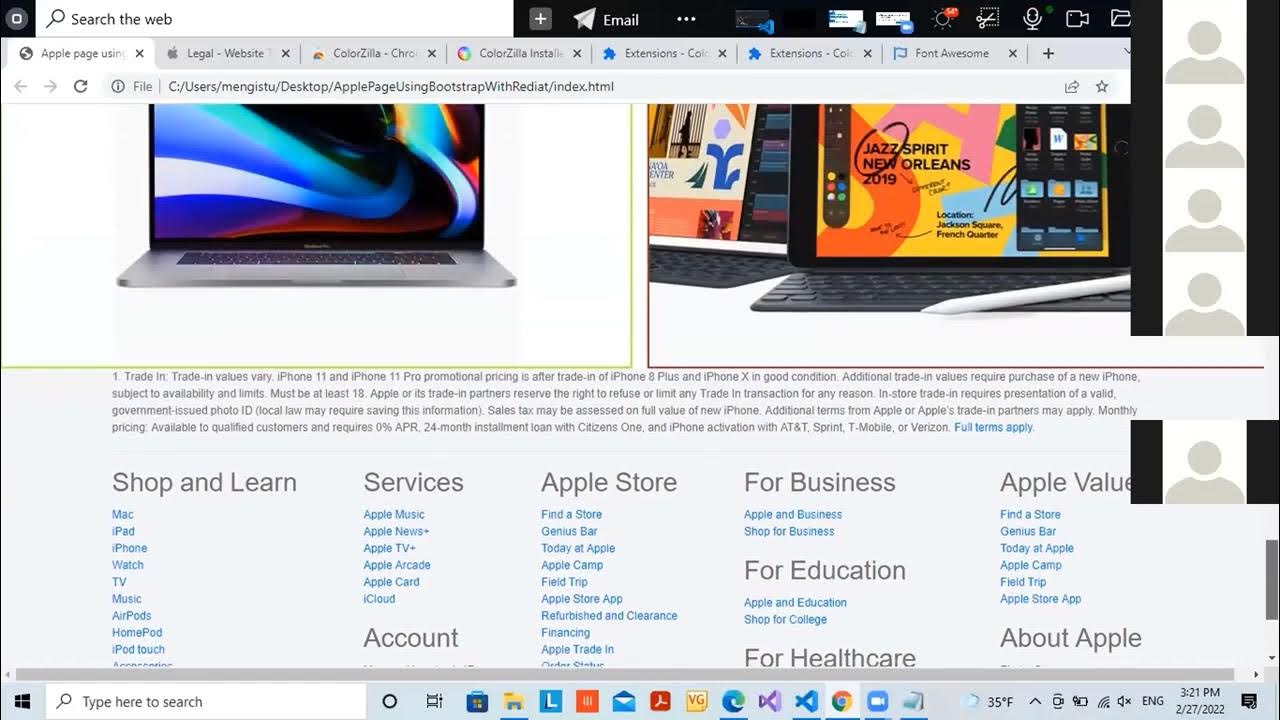 apple page using bootstrap class demo 7 Section Seven - YouTube