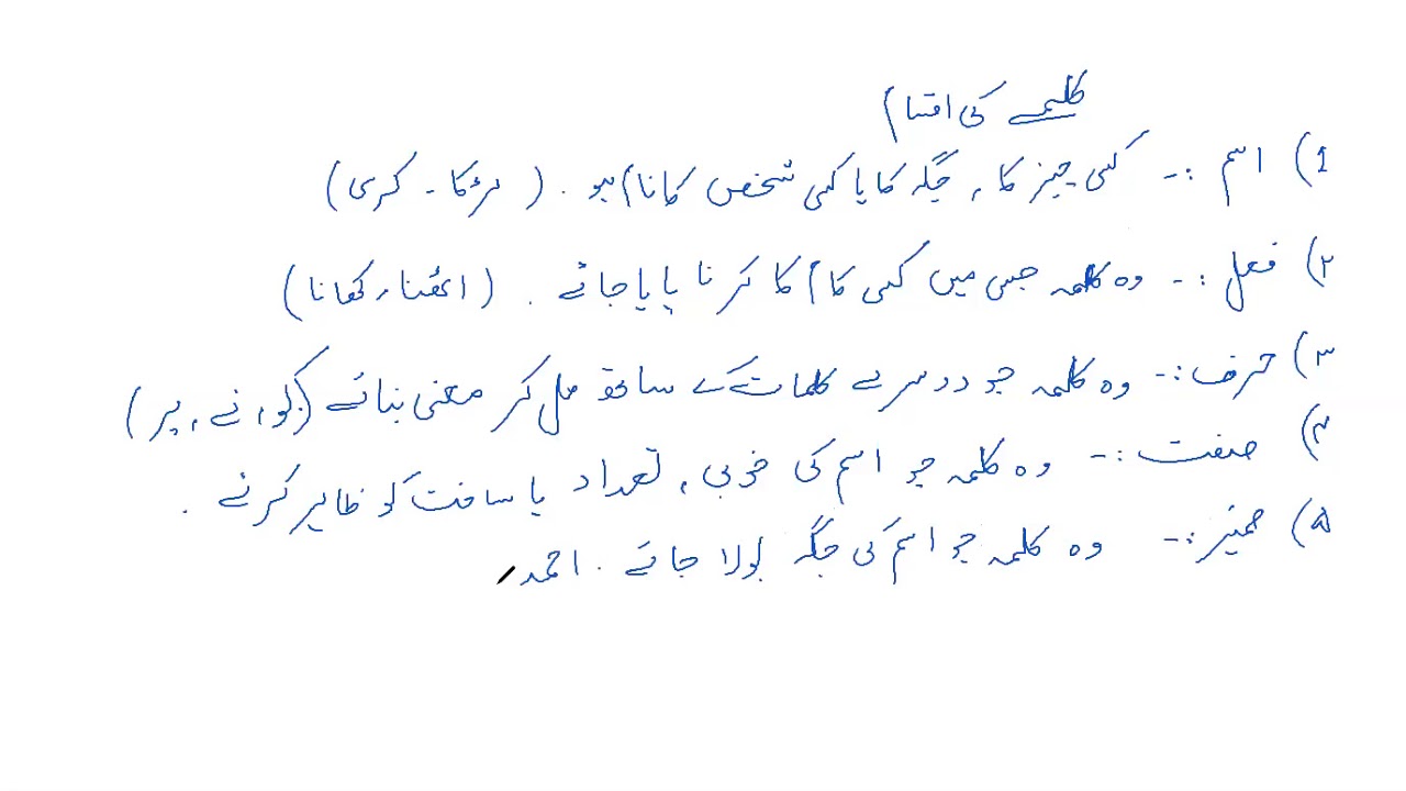 urdu grade 5 kalma or mahmal - YouTube