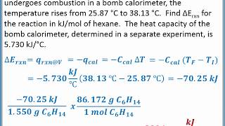 Bomb Calorimeter Equation