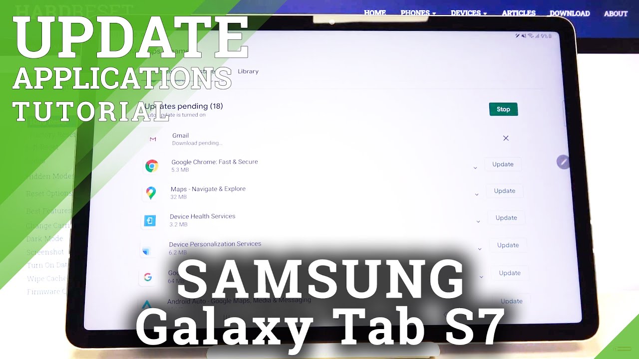 How to Update Applications on SAMSUNG Galaxy Tab S7 – Install Latest ...